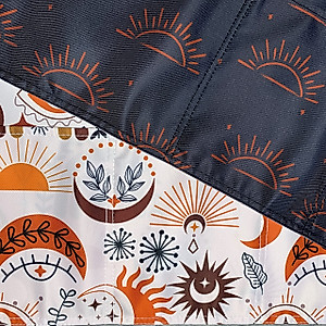 Plum Hill BoHo Waist Apron Set - Waitress Server Aprons - 3 Pockets; Cute Half Apron for Bartender, Restaurant, Coffee Shop, Teachers - Rainbows, Suns and Moons