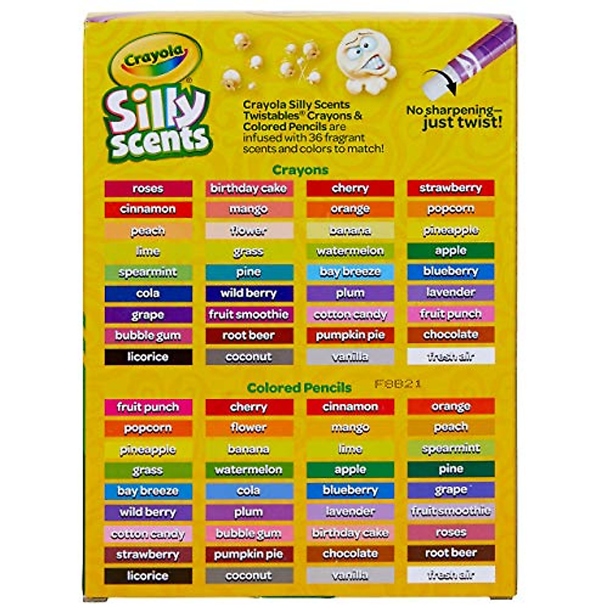 Crayola Silly Scents Twistables, Scented Crayons & Colored Pencils, School Supplies, 72 Count [Amazon Exclusive]