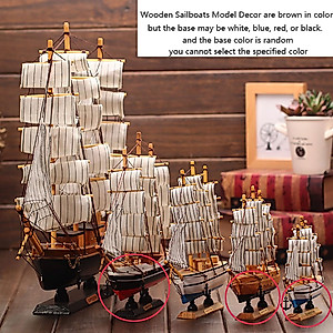 Wooden Sailboat Model Decor Miniature Sailing Boat Ship Model Home Decoration Rustic Mini Antique Sailboat Ornament Crafts Handcrafted Nautical Ocean Theme Sailing Boat for Home Office Tabletop