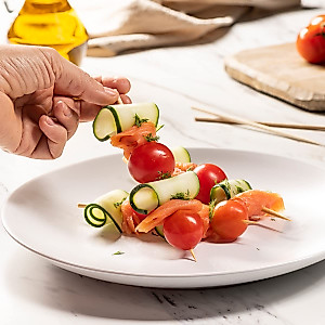 Comfy Package [100 Count] 6 Inch Bamboo Wooden Skewers For Grilling, Shish Kabob, Fruits, Appetizers, and Cocktails