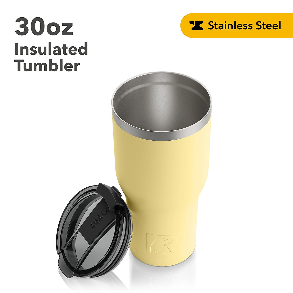 RTIC 30 oz Insulated Tumbler Stainless Steel Coffee Travel Mug with Lid, Spill Proof, Hot Beverage and Cold, Portable Thermal Cup for Car, Camping, Sunlight