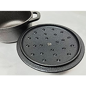 HAWOK Cast Iron Pre-Seasoned Dutch Oven with Trivet…