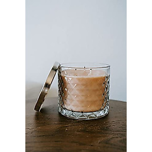 Gold Canyon™ - Cinnamon Vanilla Scented Candle, Three-Wick, Heritage Diamond-Cut Glass Jar, New & Improved Look 2022