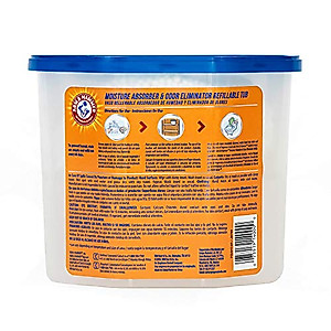 Arm & Hammer Fragrance Free Refillable Moisture Absorber and Odor Eliminator 14 oz.(Pack of 3)