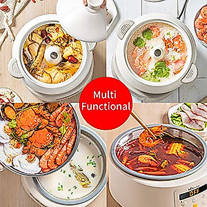 Bear Multi-function Electric Steam Cooker, Yunnan Steam Chicken Soup Steamer Ceramics, DQG-A30C1 New Natural Ceramics Cooking Method, 3L