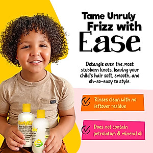 CurlyKids Super Hair Detangler Conditioner | Kids Hair Conditioner for Curly, Kinky & Wavy Hair | Sulfate & Paraben-Free Hair Care Formula - 8oz