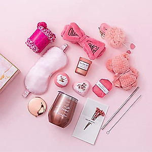 Gifts Basket for Women - Birthday, Get Well Soon Set Contains 13 Items: Inspirational, Relaxing Spa Care Package, Friendship Gift.