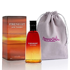 Firenight Pour Homme- Eau De Toilette Spray Perfume, Fragrance For Men- Daywear, Casual Daily Cologne Set with Deluxe Suede Pouch- 3.4 Oz Bottle- Ideal EDT Beauty Gift for Birthday, Anniversary