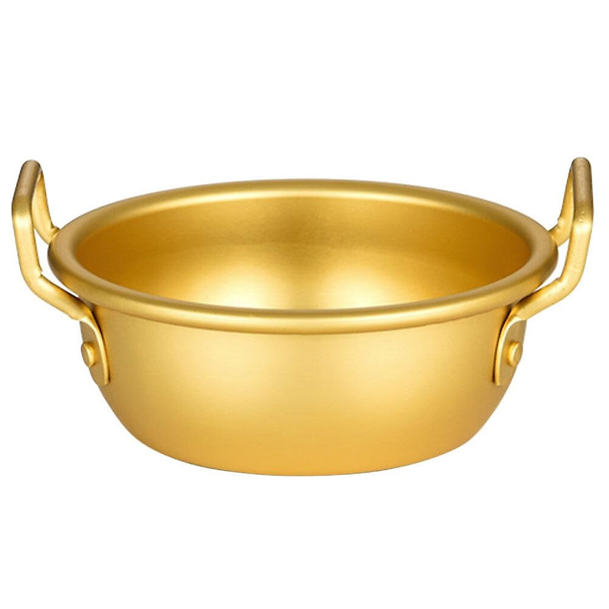 Yardwe Korea Ramen Pot Fast Noodles Cooking Pots Soup Stew Pot Stockpot Alluminum Ramyun Pot with Handles Camping Cookware for Pasta 12.5cm