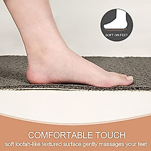 Joyhalo Shower Mats for Showers Anti Slip for Elderly, 17'' x 30'' Non Slip Bath Mat for Inside Shower, Bath Tub Mats for Bathroom Non Slip for Shower, PVC Loofah Bathroom Mats, Grey