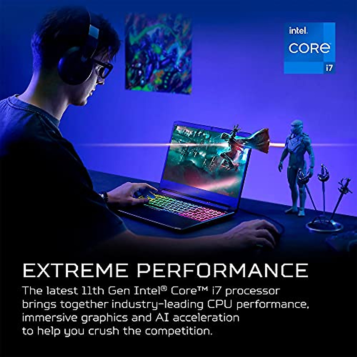 Acer Predator Helios 300 PH315-54-760S Gaming Laptop | Intel i7-11800H | NVIDIA GeForce RTX 3060 GPU | 15.6" FHD 144Hz 3ms IPS Display | 16GB DDR4 | 512GB SSD | Killer WiFi 6 | RGB Keyboard