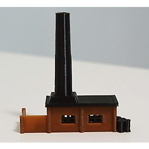 Outland Models Railway Miniature Small Boiler House with Chimney N Scale 1:160