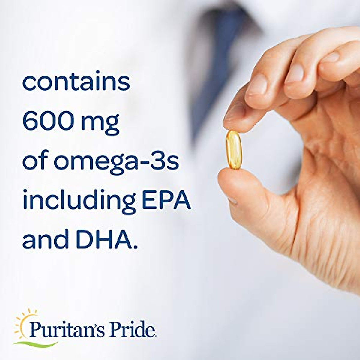 Puritans Pride Double Strength Omega-3 Fish Oil 1200 Mg, 180 Count