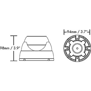 Lorex LEV1512 Indoor/Outdoor 720p HD Weatherproof MPX Security Dome Camera, 3.6mm, 112ft IR Night Vision, Works with DV800/900, LHV5100/5100W Series DVR, Black (Camera Only)