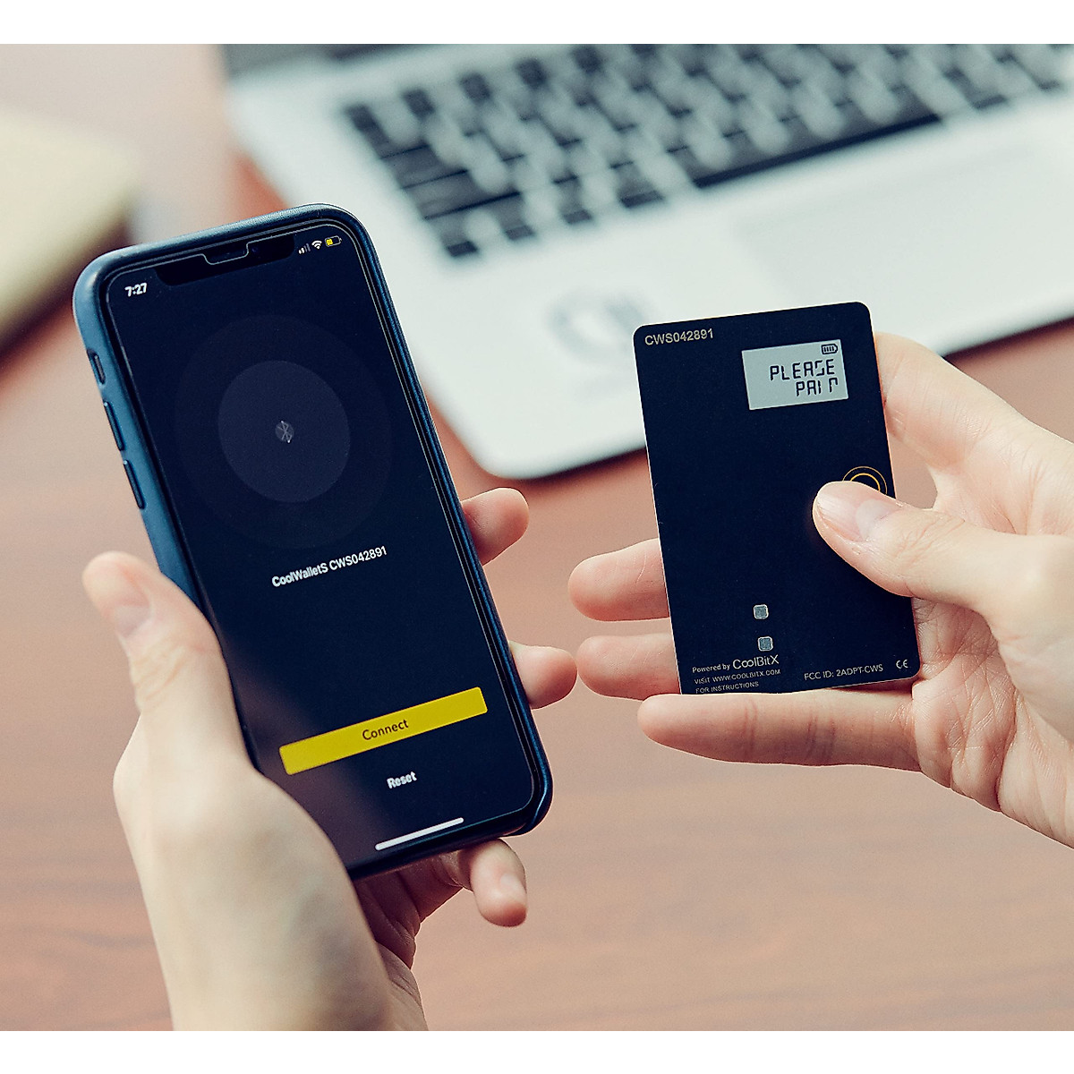 CoolWallet S- Crypto Hardware Wallet, Secure Your Crypto in Style, Bluetooth, Wireless, Cryptocurrency Cold Storage, BTC, Bitcoin, ETH, Ethereum, XRP, USDT, ERC20 Tokens, BEP20 Tokens