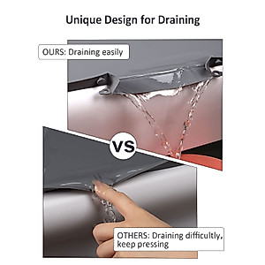 Silicone Under Sink Mat, 34'' x 22'' Kitchen Sink Liner Drip Tray, Waterproof Cabinet Sink Protector Mats with Unique Outfall for Kitchen Bathroom Leaks