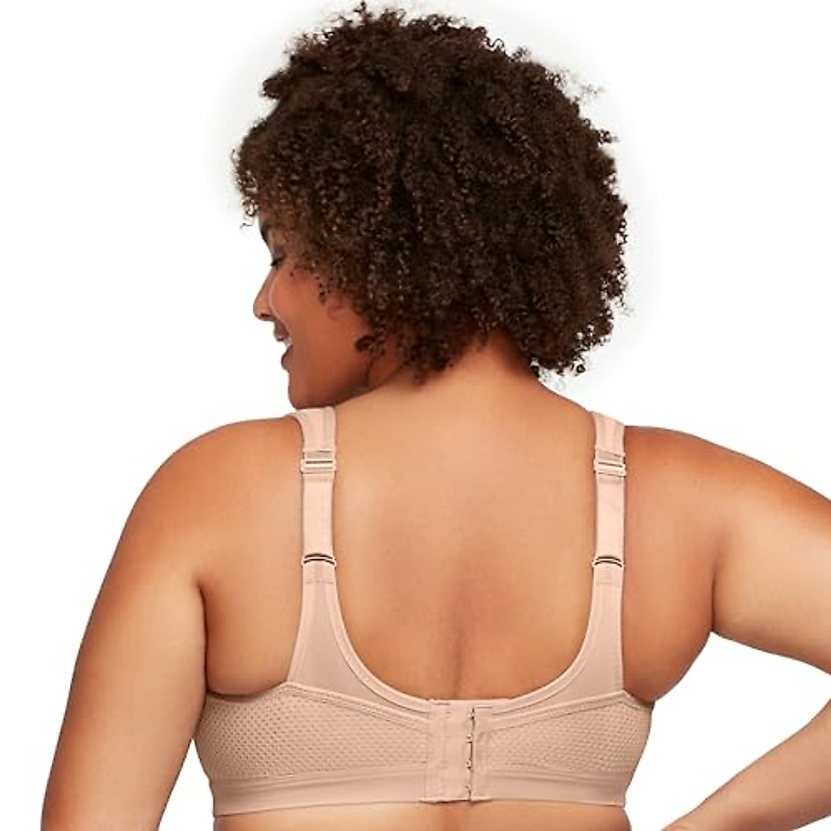 Full Figure Plus Size High Impact Wonderwire Sports Bra Underwire #9066 Café