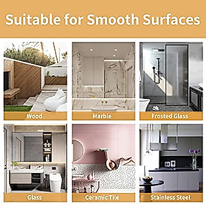 HANLIAN Adhesive Silicone Stick on Hooks, Multi-purpose Damage Free Hanging Hooks, Razor Holder for Shower Wall, Shower Hooks for Loofah Waterproof, Wide Use for Kitchen Bathroom Home Office (Style B)