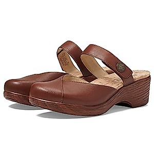 Alegria Women's Sydni Clay Leather Slip-On Wedge Clog Sandal 9 M US
