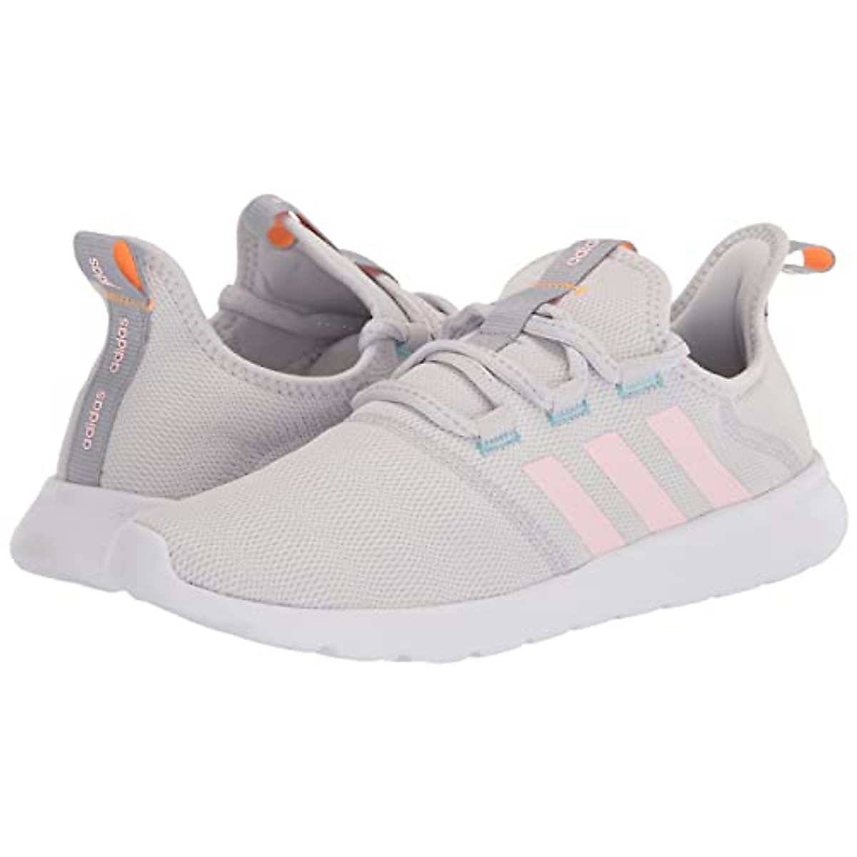 adidas Women's Casual Running Shoe, Dash Grey/Clear Pink/Flash Orange, 6.5