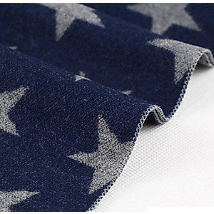 AZYOUNG USA Flag Men’s Winter Warm Knitted Plant Cotton Plaid Color Match Soft Thick Scarf,180cm