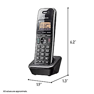 Panasonic Office Phone, Cordless Extension Handset Accessory to Connect Wirelessly to Expandable Base Station - KX-TGWA41B (Black)