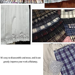 HAHIYO 2 inches/50mm 120Pcs Clear Plastic U Shape Alligator Clips Clothespins Garment Shirt Folding Clips with Teeth for Sewing Room Folding Board Sock Tie Pant Securing Fabric to Comic Book Board