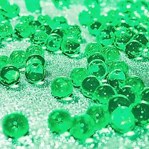 Hicarer 10000 Pieces Vase Filler Beads Gems Growing Crystal Pearls Wedding Centerpiece Decoration(Green)