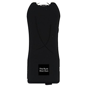 Runt 20 Million Volt Rechargeable BLACK Self Defense Hand Stun Gun with Holster