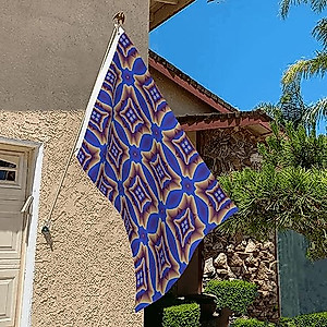 Tile Cube Reversible Flag 2x3ft | Outdoor/Indoor Decoration | Metal Grommet | Quick Dry | Great For Lawn, Balcony, Party