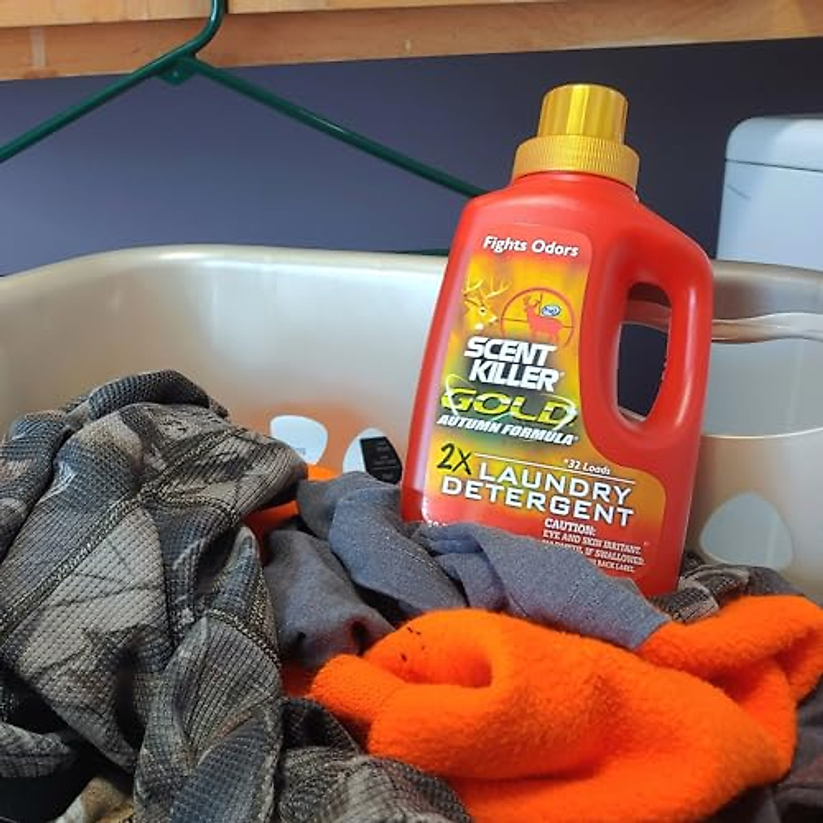 Scent Killer Gold Autumn Formula Odor Eliminator Laundry Detergent for Hunting Gear, 32 Fluid Ounces