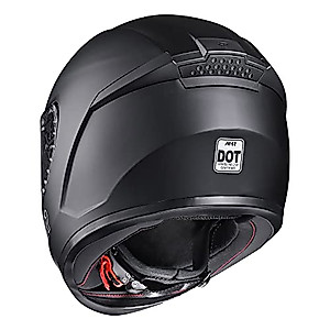 AHR Full Face Motorcycle Helmet Lightweight Street Bike Helmet with Storage Bag Great Ventilation & Streamlined Design for Touring Racing, Run-F3 DOT Approved (Matte Black, XX-Large)