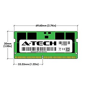 A-Tech 32GB RAM Compatible for ASUS ROG Zephyrus G14 GA402RK-L8133W Gaming Laptop | DDR5 4800MHz PC5-38400 SODIMM 2Rx8 1.1V 262-Pin Non-ECC SO-DIMM Memory Upgrade