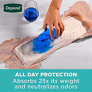 Depend Fresh Protection Adult Incontinence & Postpartum Bladder Leak Underwear for Women, Disposable, Maximum, Large, Blush, 72 Count (2 Packs of 36), Packaging May Vary