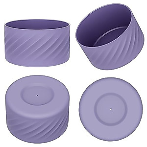 Affute Protective Silicone Boot for Stanley Quencher H2.0 40 oz & IceFlow Flip 20 oz 30 oz and hydroflask 12-24 oz, Anti-Slip Bottle Bottom Sleeve Cover (Lavender)