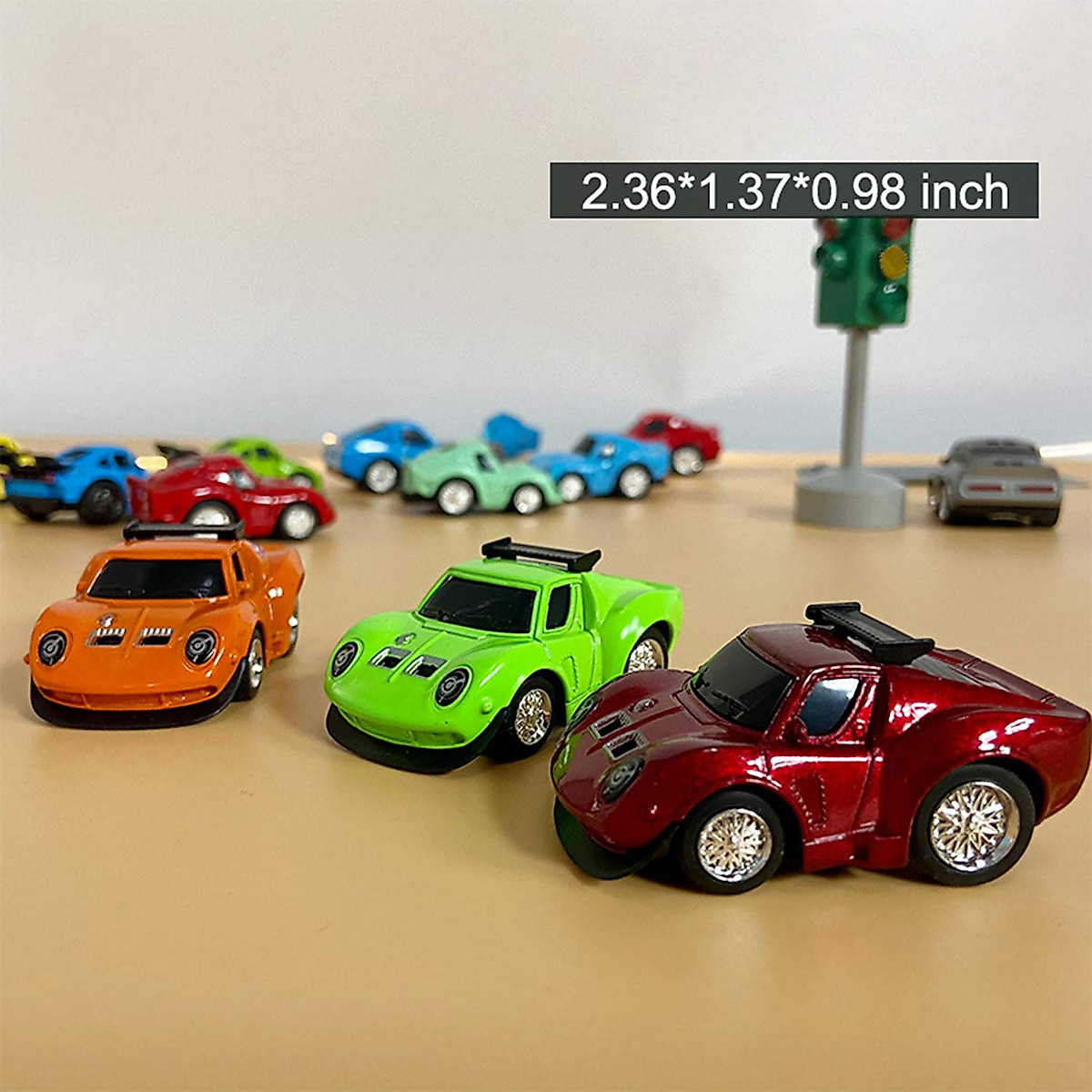 Gilumza Pull Back Car Toy, 12 Pack Mini Metal Die-cast Cars Playset, Dino Toys for Boys Girls Toddler Kids 3456 Year Old Race Vehicles