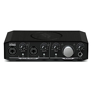 Mackie Onyx Producer 2-2 USB Audio Interface 24-bit/192kHz, with 2 Onyx Mic Preamps, Zero-Latency Direct Monitoring, MIDI I/O, and Software with Gravity Phone Holder and EMB 1/4" and XLR Cable Bundle