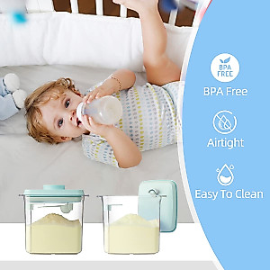 EQI Pop Airtight Food Storage Containers with Lids Stackable Containers for Kitchen Pantry Organization Ideal for Cereal Snacks Flour Sugar Coffee and Spaghetti (1700ml Blue)