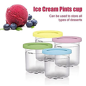 HASTA 4Piece for Ninja XSKPLID2CD,Compatible with for NC299AMZ and NC300S Series Cream Ice Cream Makers 1 Pint Replacement Parts