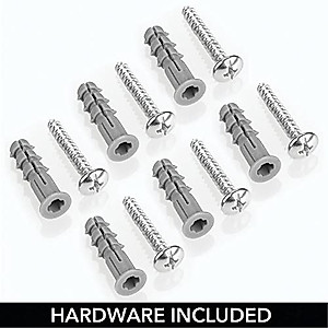 mDesign Plastic Wall Mount Towel Storage Organizer Display Shelf - Hang in Bathroom, Kitchen, Entryway, Hallway, Mudroom, Bedroom, Laundry Room - Kitchen Towels, Hand Towels, 2 Pack - White