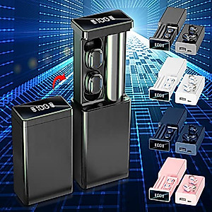 Kmonabie Earphones Bluetooth Wireless, Bluetooth Earphones Wireless Touching Control Waterproof Sports Earbuds 8d HiFi Stereo Music Headphones with Mic