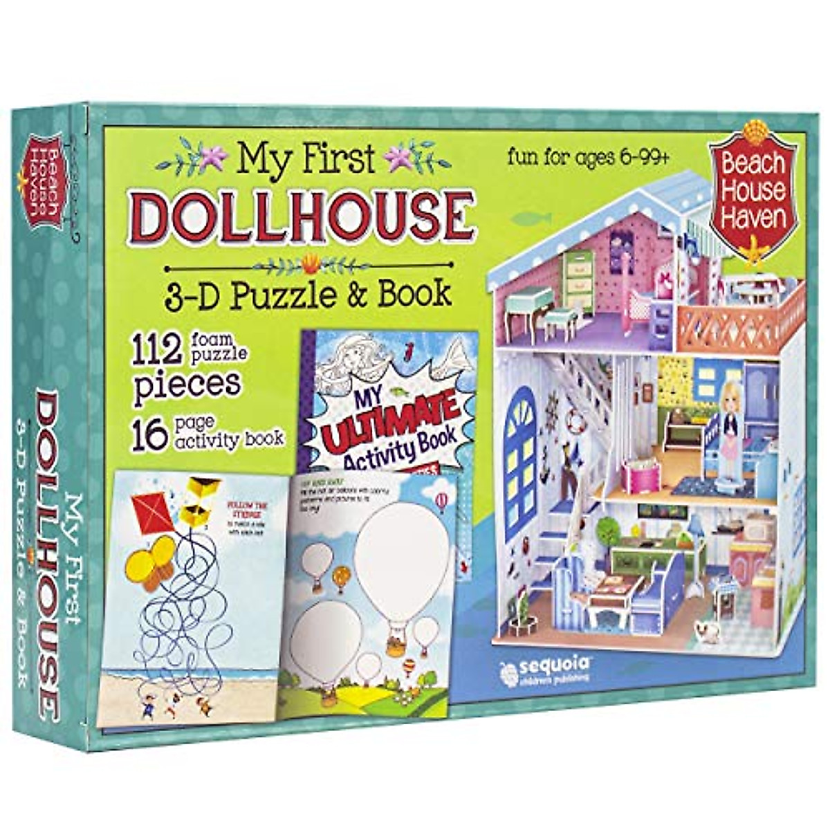 Beach House Haven - My First Dollhouse 3-D Puzzle & Activity Book