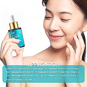 Hyaluronic Acid Serum for Skin 2% with Vitamin B5, C& E - Intense Hydration + Moisturizer, Plumps & Increase Firmness, Non-greasy, Paraben-free - 1. Fl Oz