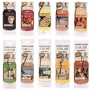 Yankee Candle Assorted Paper Car Jar Air Fresheners (10 Pack)