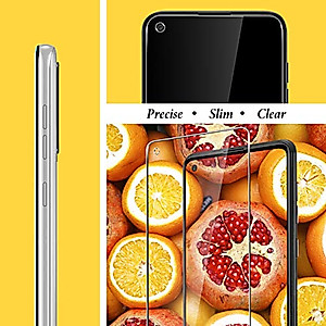 BAZO [2+2 Pack Tempered Glass Screen Protector for Samsung Galaxy A21 and Camera Lens Protector with Easy Installation Frame - Anti-Scratch - Bubble Free -Case Friendly - 9H Hardness - HD Clear