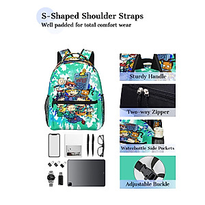 QIAOQIAOTA Anime Backpack 3D All-Over Tie-dye Print Bookbag for Boys Kids Large Capacity 16.5 inch Travel Bag Laptop Backpacks