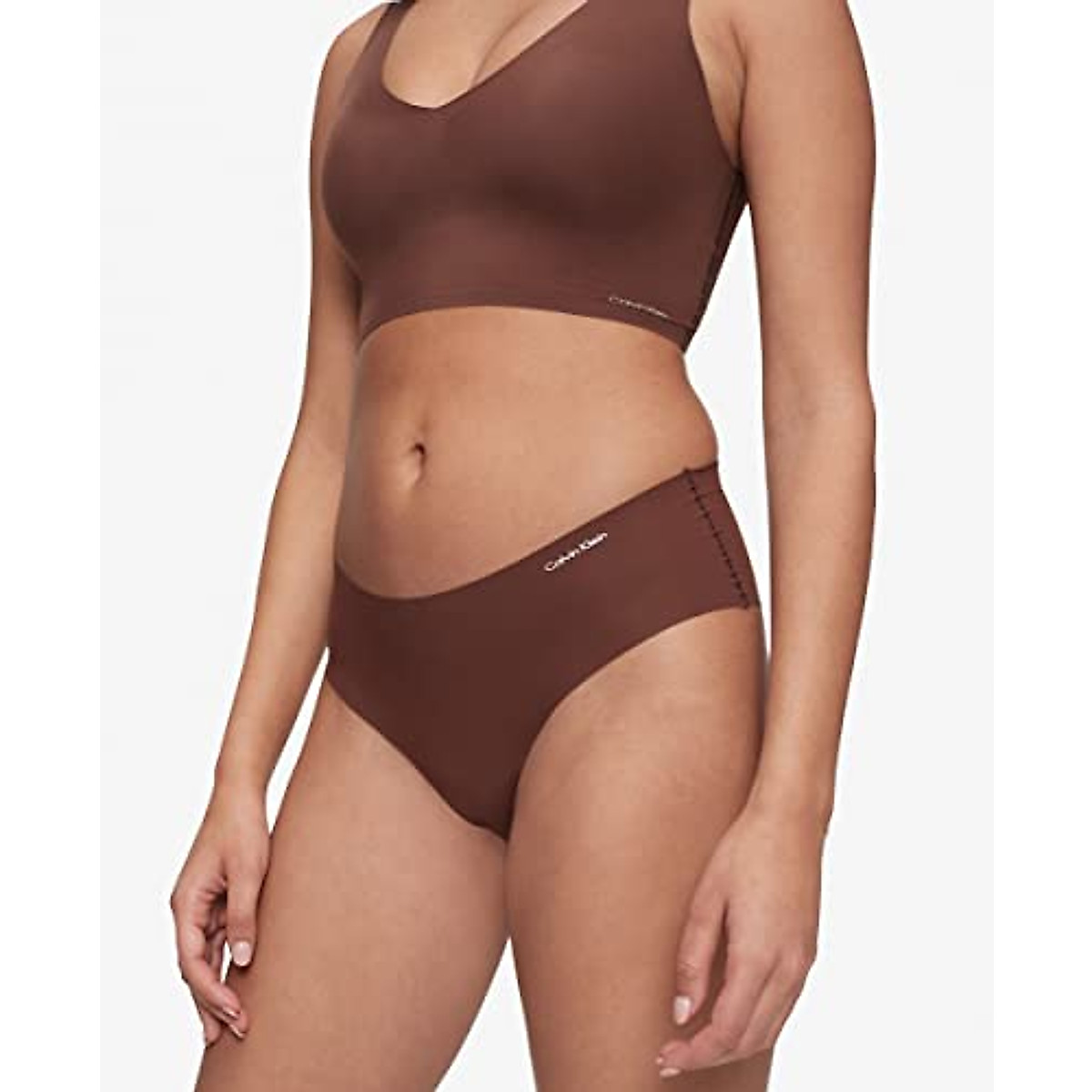 Calvin Klein Invisibles Seamless Hipster Panties, Multipack, Beechwood/Cedar/Sandalwood/Spruce/Umber, Large