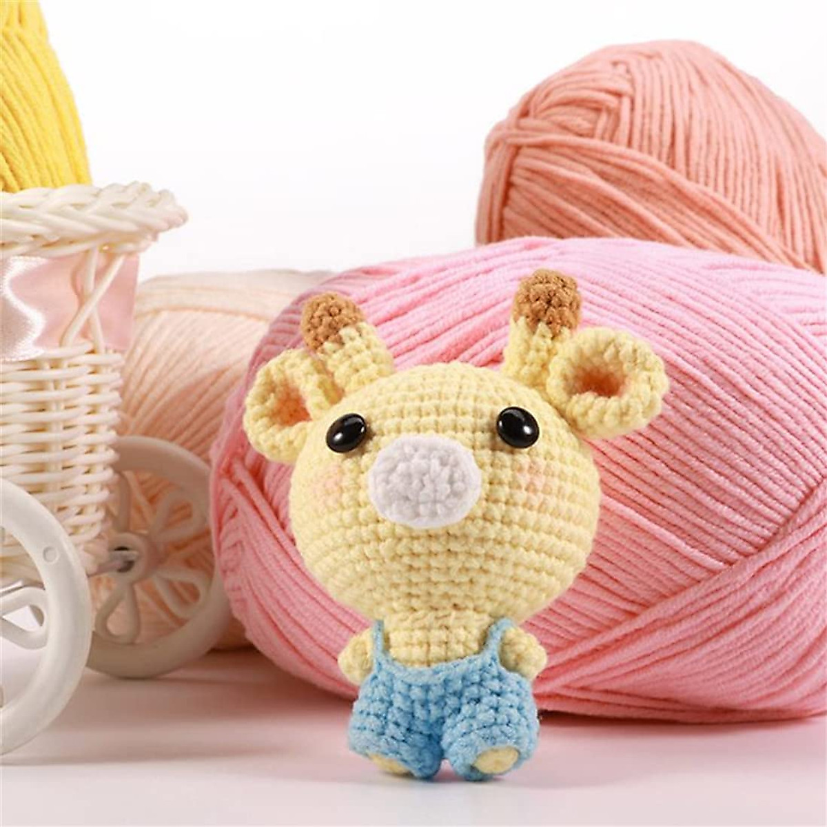 Acrylic & Cotton Blended Knitting and Crochet Yarn Soft Medium Yarn, Breathable and Skin Friendly for Baby Garments, Scarves, Hats, and Craft Projects 200g 27-Dark Blue