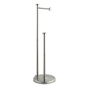 SunnyPoint Free Standing Bathroom Toilet Paper Holder Stand with Reserve, Reserve Area has Enough Space for Jumbo Roll