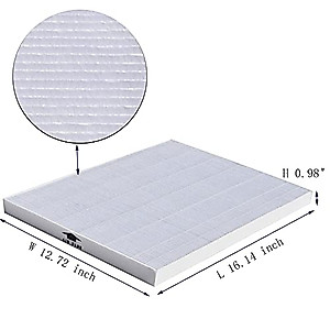 OriXuan 116130 Replacement Filter H Compatiable for Winix 5500-2F and Winix AM80, 2 Pack HEPA Filter and 2 Pack Activated Carbon Filter